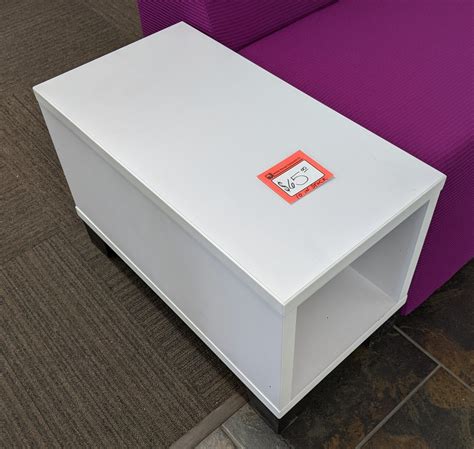 White Side Table Storage Cube Used Welter Storage