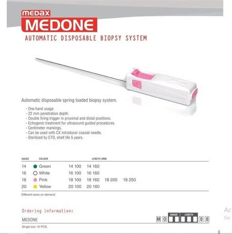 Automatic Disposable Biopsy System 10 Gauge At ₹ 2300piece In New
