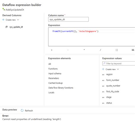 Date Time Preview For Data Flow Error Microsoft Qanda