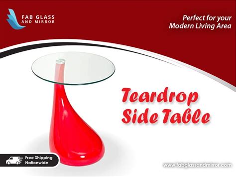Stunning Teardrop Glass Side Tables