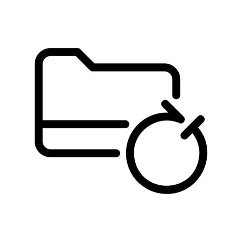 Folder Synchronization Icon With Circular Refresh Arrow Symbol Overlay