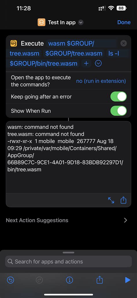 run commands added to a shell in extension rather than app · issue 28