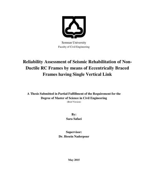 Pdf Reliability Assessment Of Seismic Rehabilitation Of Non Ductile