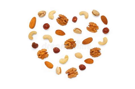 Background From Various Nuts And Seeds With Copy Space For Text In The