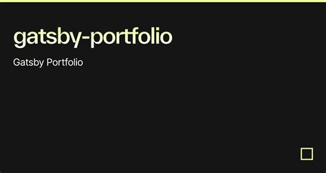 gatsby portfolio codesandbox