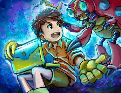 Izzy And Tentomon Digimon Anime Characters Male Anime