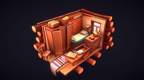 Rustic Bedroom Download Free D model by Bársh borsh and f bbad Sketchfab