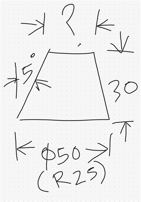 Trigonometry How To Find Top Radius Of Right Truncated Cone
