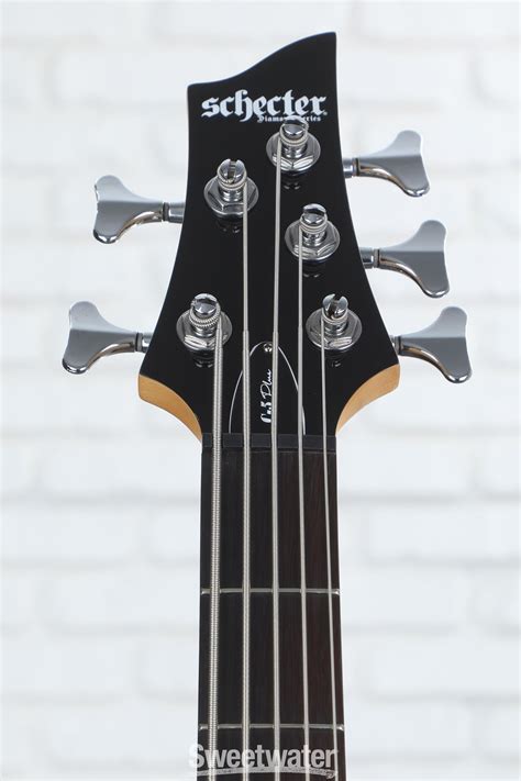 Schecter C 5 Plus 5 String Bass Guitar See Thru Cherry Burst Sweetwater