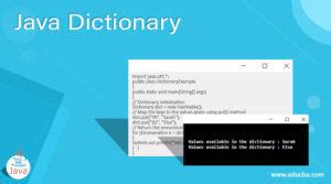 Java Dictionary How Does The Java Dictionary Class Work