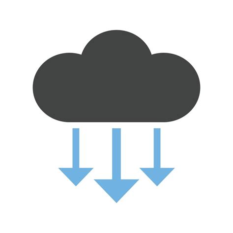 Cloud Input Glyph Blue And Black Icon Vector Art At Vecteezy