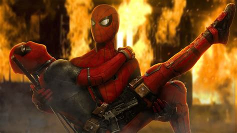 Deadpool Vs Spiderman Wallpaper 1920x1080