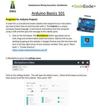Arduino Basics By Saskatchewan Mining Association TPT
