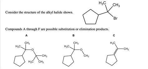 Solved Не сн, Consider the structure of the alkyl halide | Chegg.com