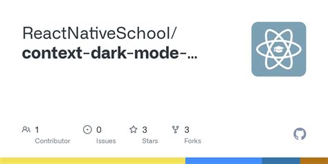 Github Reactnativeschool Context Dark Mode Example