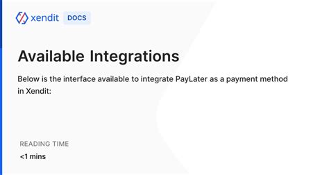 Available Integrations Xendit Docs