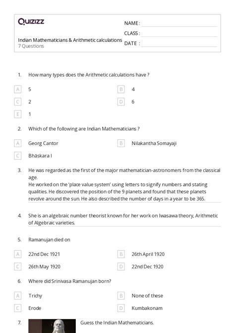 50 Arithmetic And Number Theory Worksheets On Quizizz Free And Printable