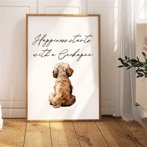 Happiness Starts With A Cockapoo Print Definitive Prints