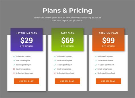 Awesome Pricing Plans Landing Page By Nicepage