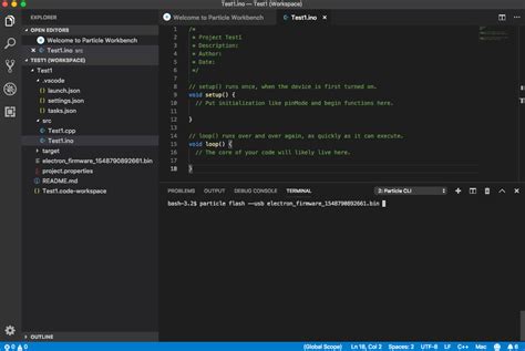 workbench getting started particle