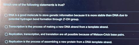 Solved Which One Of The Following Statements Is Truerna Is