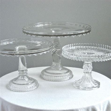Glass Cake Stand Hobbs Brockunier Co Circa 1879 Vintage Cake Stands
