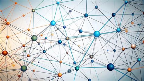 Interconnected Network Of Spheres Abstract Design With Geometric Shapes Premium Ai Generated Image