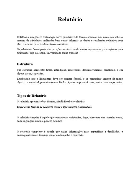 O Que E Relatório Pdf