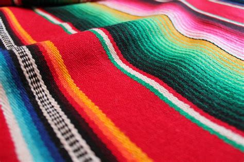 Cinco De Mayo Celebration A Colorful Mexican Rug Poncho Background With