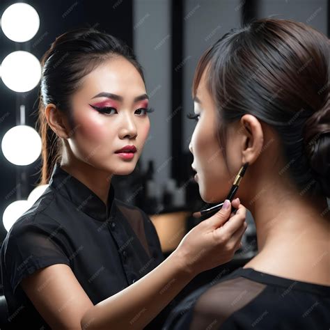 Premium Photo Gorgeous Asian Woman Makeup Tutorial For A Flawless Look