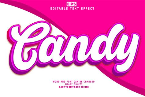 Candy 3d Editable Text Effect Vector Graphic By Truevector · Creative