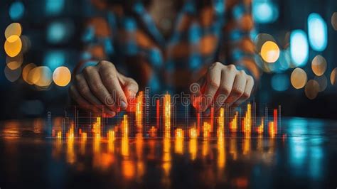 Exploring Data Analysis Techniques And Digital Visualization In Office Environments Stock Image