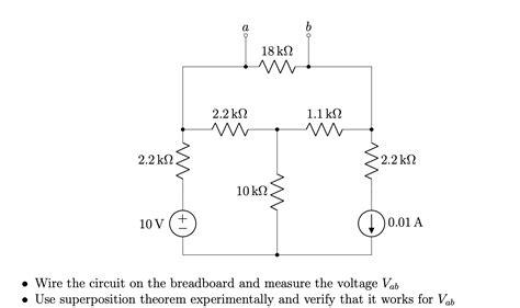 Solved Wire The Circuit On The Breadboard And Measure The