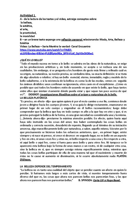 GUIA Pr Ãcticos Estetica Actividad A de la lectura de los textos y el video extraiga