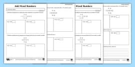 How To Subtract Mixed Numbers In A Row Game Maths