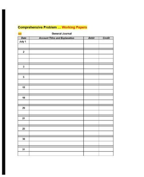 solved comprehensive problem problem info and working