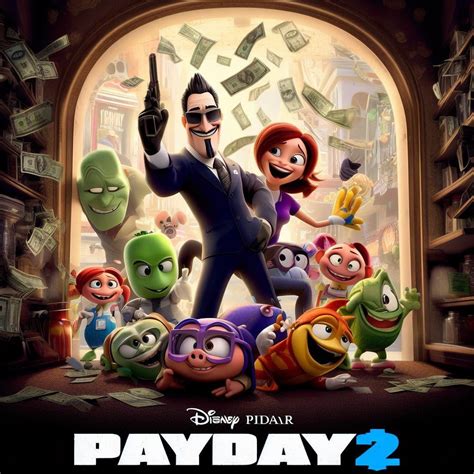 Asked Bing Ai To Make A Disney Pixar Movie Poster About Payday 2 R