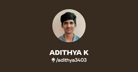 Adithya K Twitter Instagram Linktree