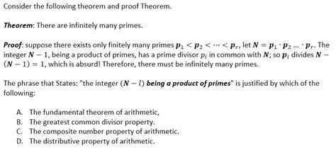 Solved Consider The Following Theorem And Proof Theorem