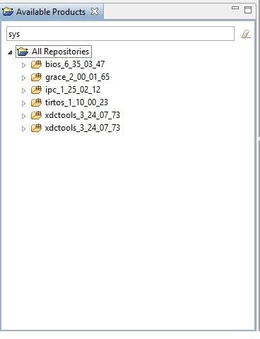 RTSC Not Loading Repositories As It Should Code Composer Studio Forum Code Composer Studio
