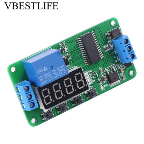 Dc 12V Modul Relay Delay Waktu Tampilan Digital Saklar Pengatur Waktu Yang Dapat Diprogram
