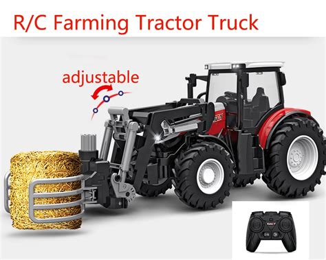 1 24 Scale Rc Farm Tractor Trailer 2 4g Remote Control Simulated