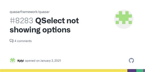 Qselect Not Showing Options · Issue 8283 · Quasarframeworkquasar · Github