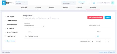 Query Params Nitrogen Dashboard Documentation