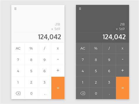 004 Calculator UI Dribbble Design