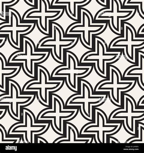 Vector Seamless Cross Tiling Pattern Modern Stylish Geometric Lattice Vector Seamless Cross Tiling Pattern Modern Stylish Geometric Lattice