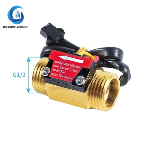 Brass Flow Sensor G1 2 Water Flow Hall Sensor Switch 1 25l Min Flow Meter For Industrial