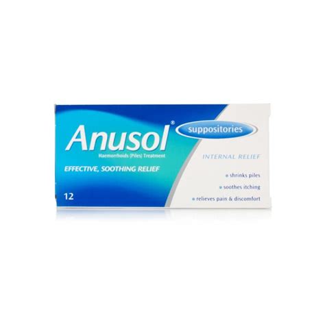 Anusol Suppositories X12 Crux Pharmacy