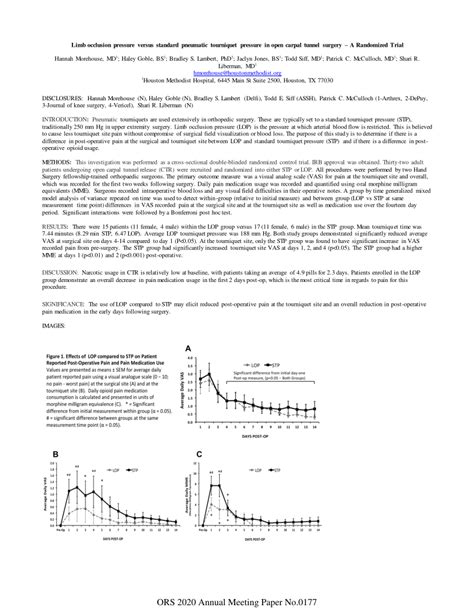 Pdf Limb Occlusion Pressure Versus Standard Pneumatic Tourniquet Pressure In Open Carpal