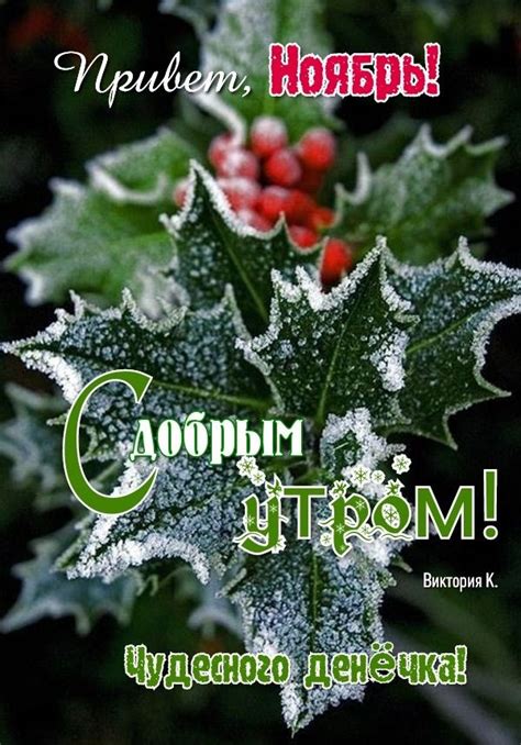Привет Ноябрь С добрым утром Доброе утро Ноябрь Винтажная открытка